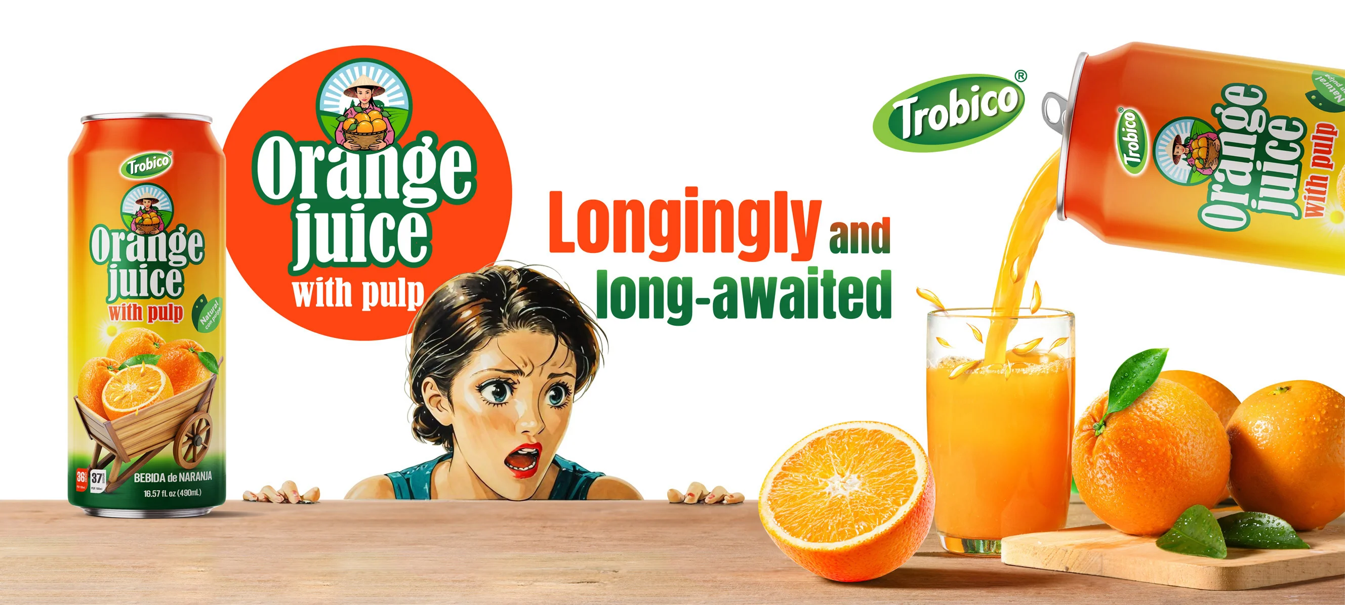 Trobico 2L PP Bottle Orange Juice With Pulp - Beverage Manufacturer