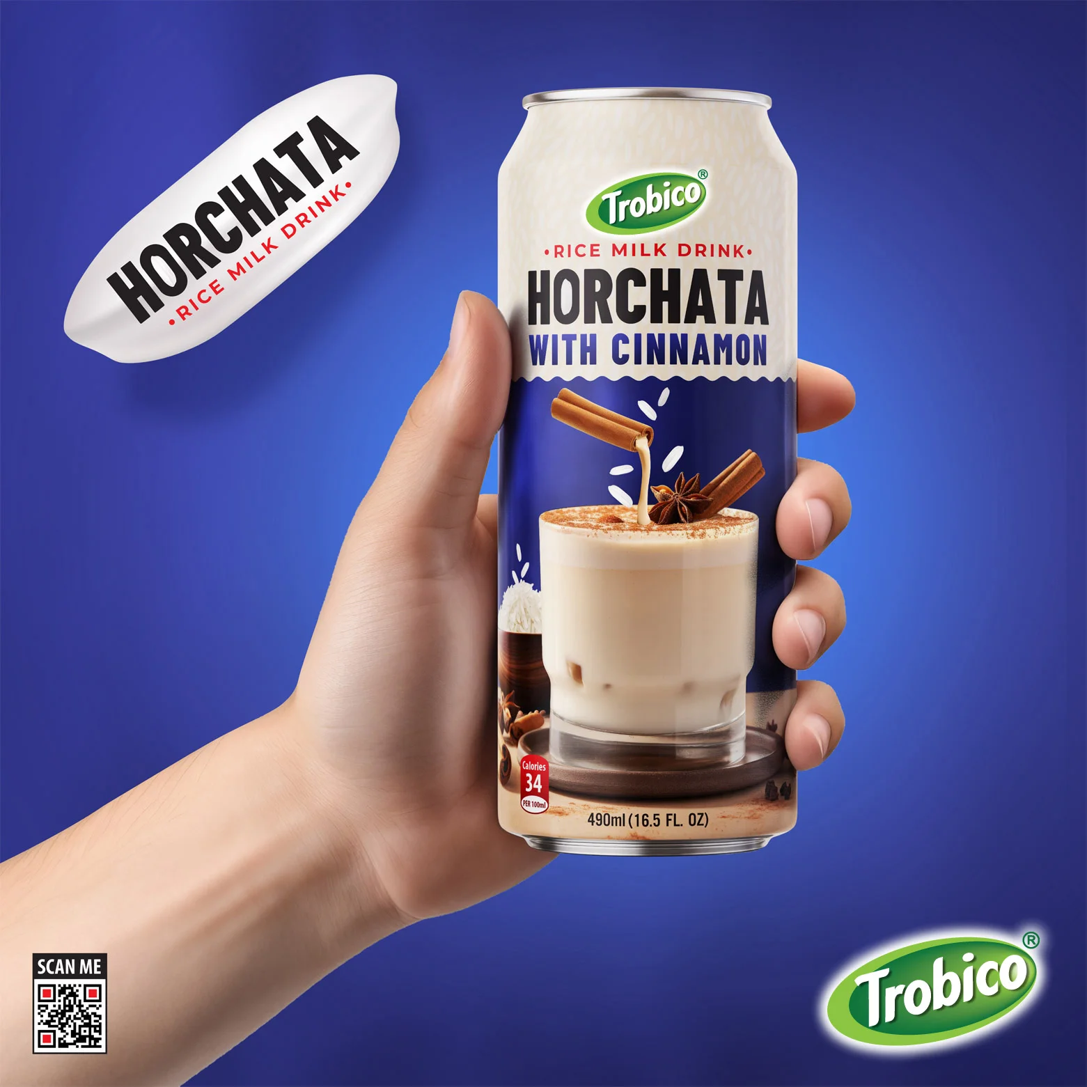 Trobico Rice Milk Drink Horchata With Cinnamon 16.5 Fl Oz Cans ...