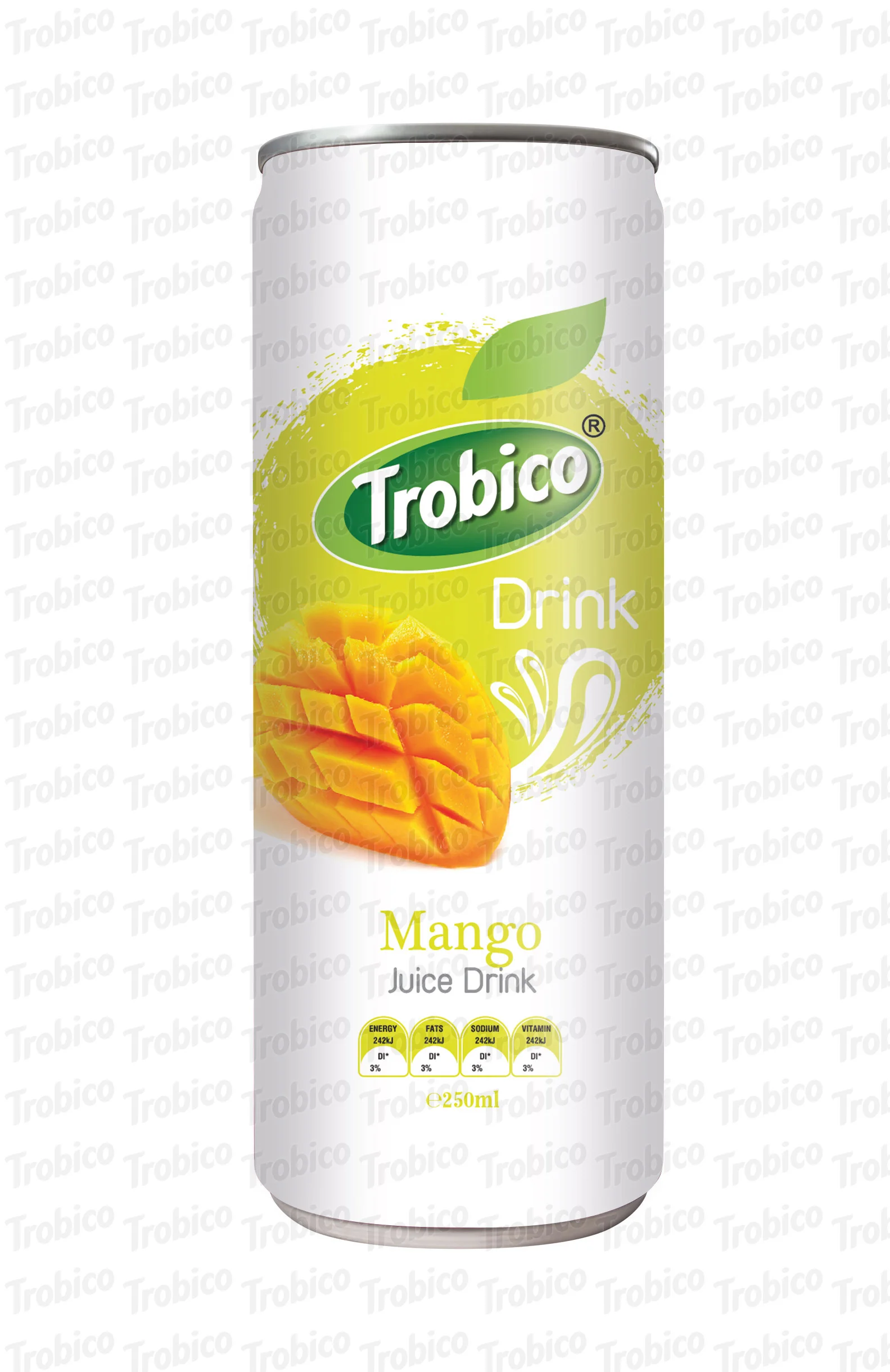 250ml alu can Natural Mango Juice Drink - Beverage Manufacturer
