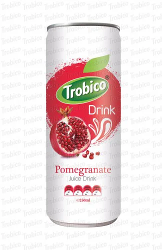 250ml alu can Natural Pomegranate Juice Drink - Beverage Manufacturer